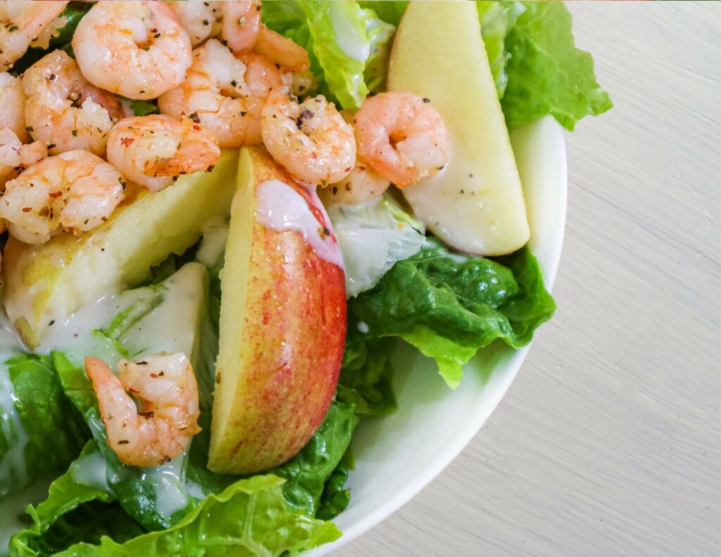 Crunchy Apple Shrimp Bowl
